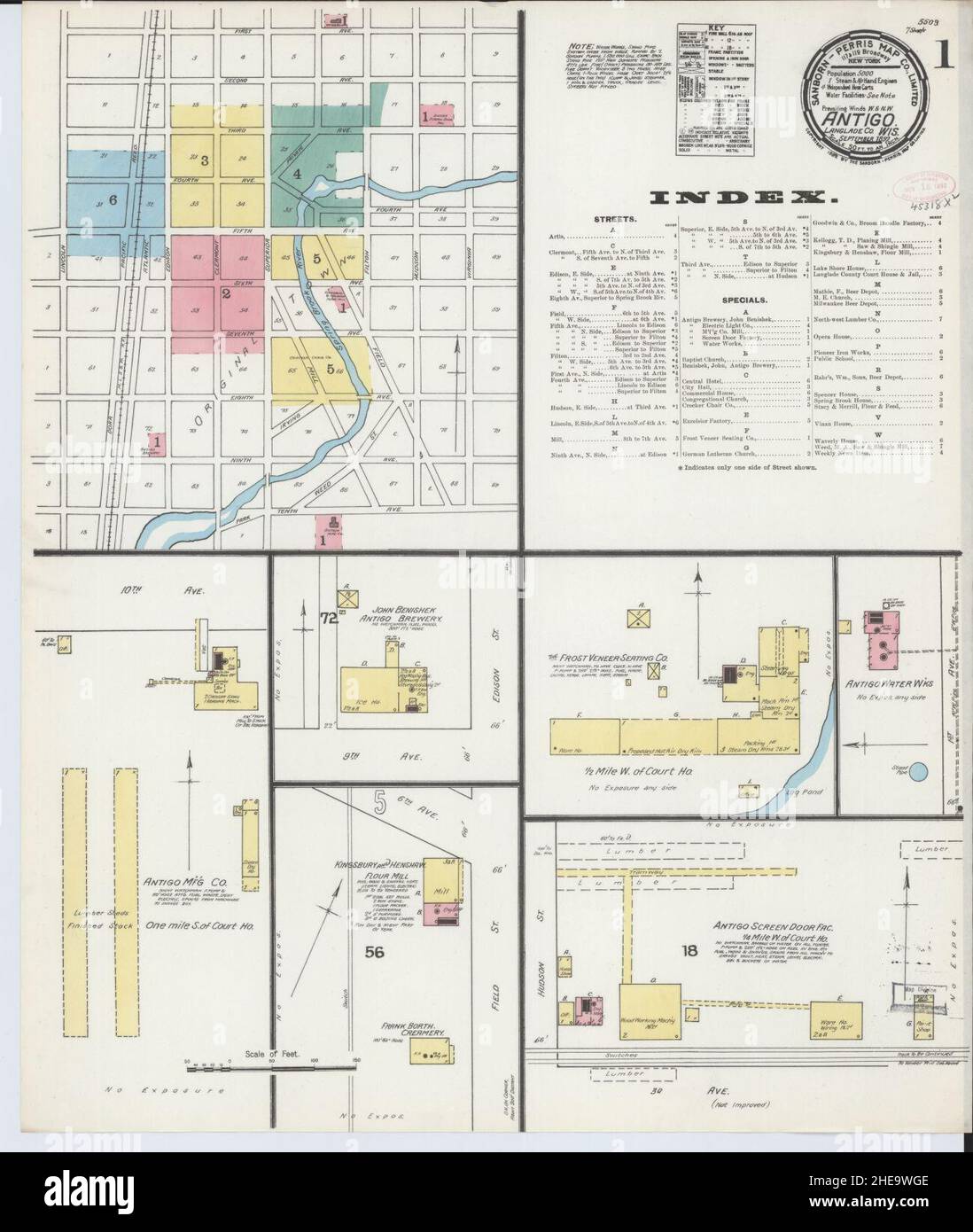 Map of antigo wisconsin hi-res stock photography and images - Alamy