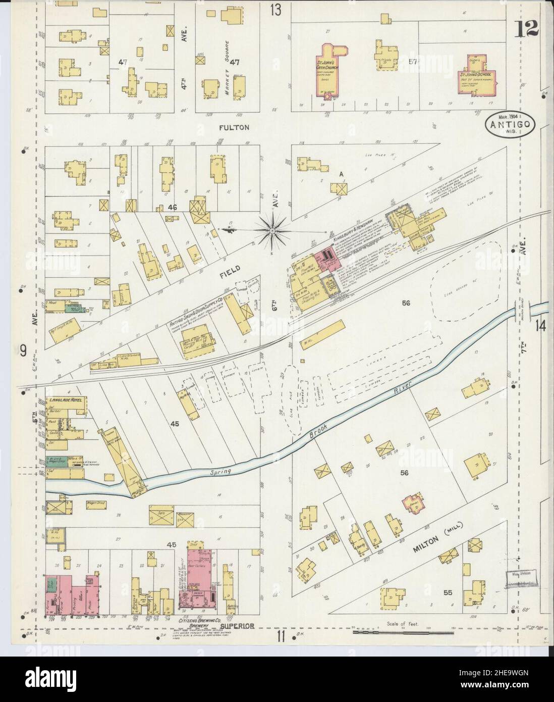 Map of antigo wisconsin hi-res stock photography and images - Alamy