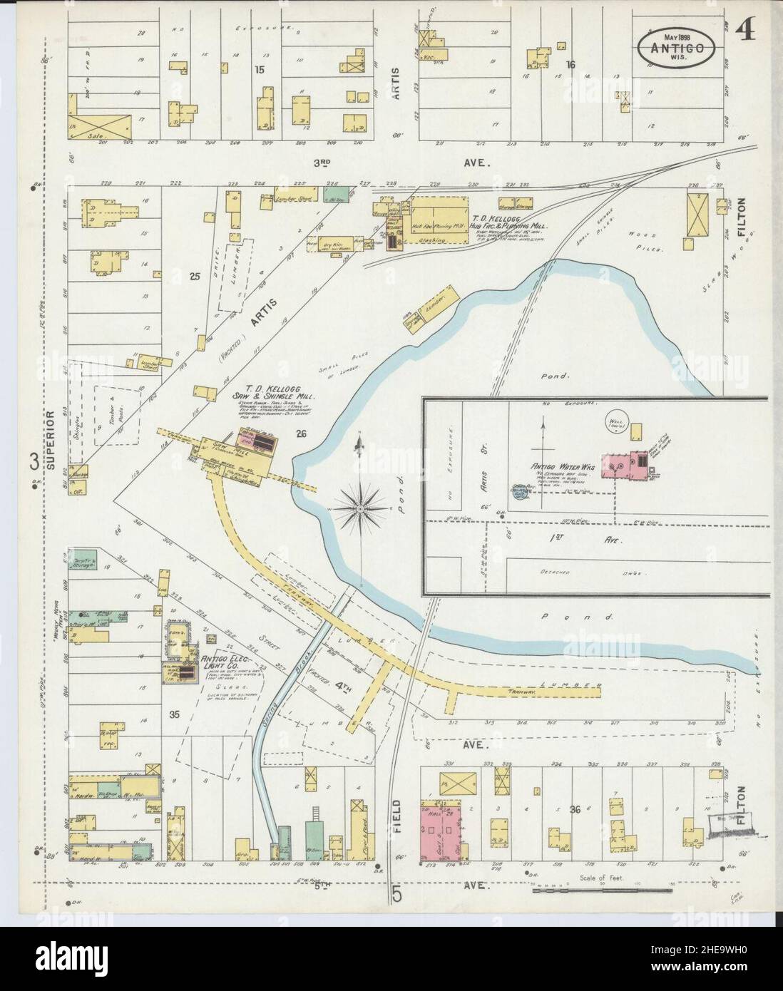 Map of antigo wisconsin hi-res stock photography and images - Alamy