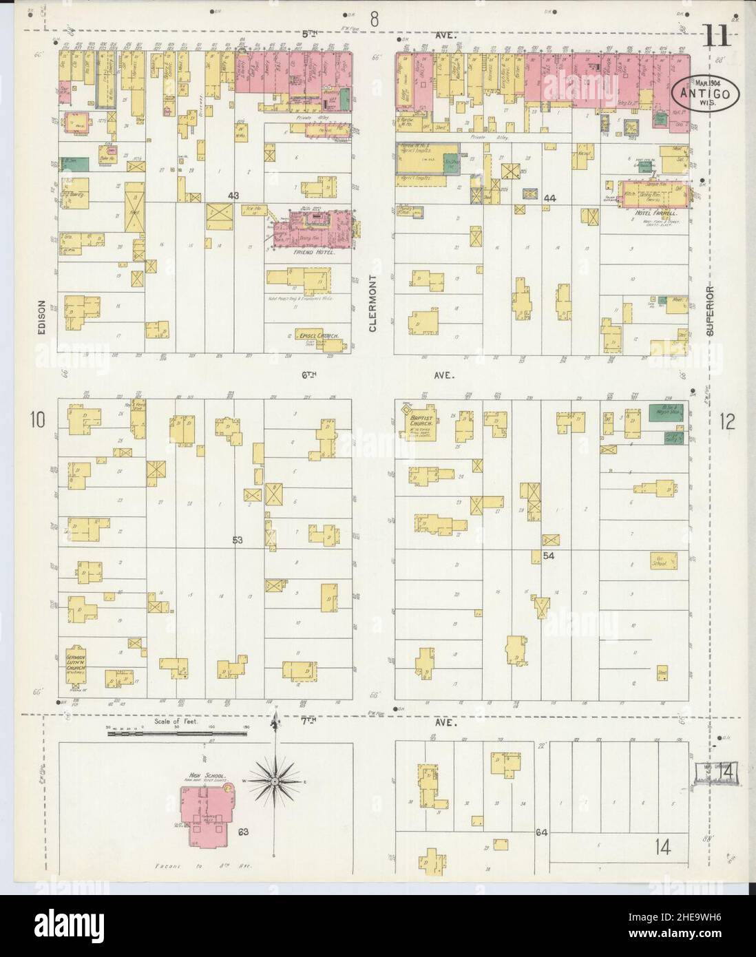 Map of antigo wisconsin hi-res stock photography and images - Alamy