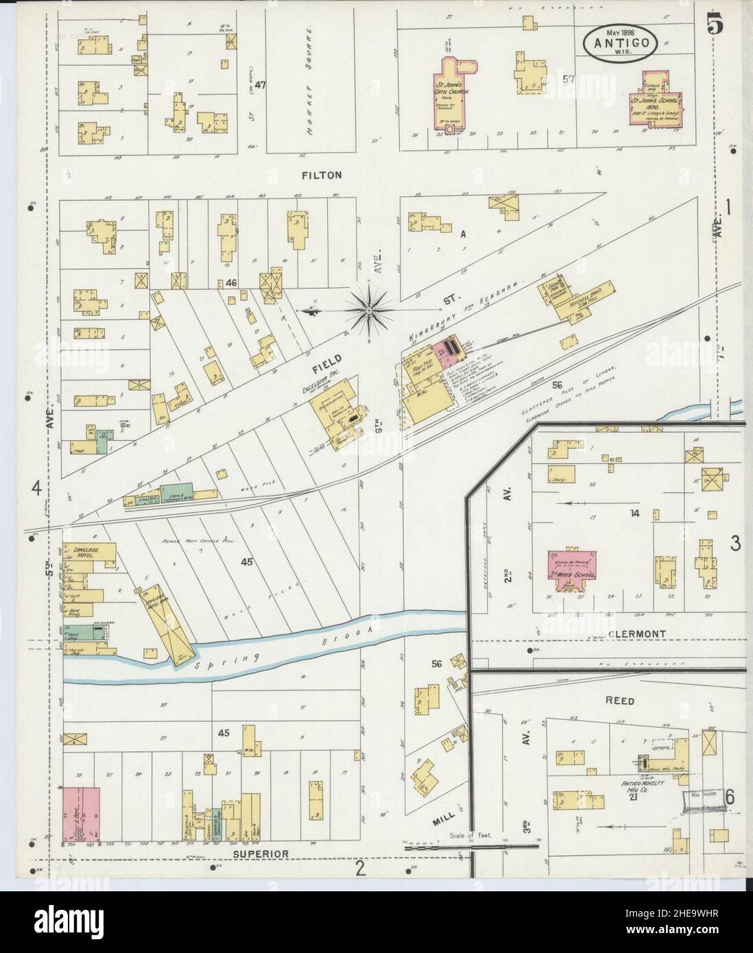 Map of antigo wisconsin hi-res stock photography and images - Alamy