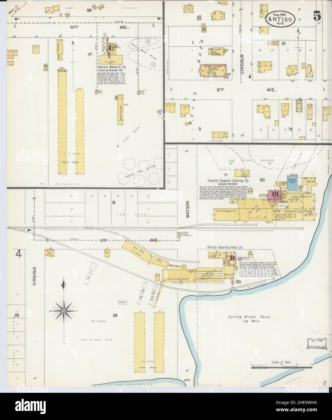Map of antigo wisconsin hi-res stock photography and images - Alamy