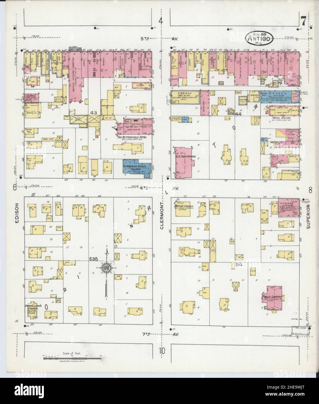 Map of antigo wisconsin hi-res stock photography and images - Alamy