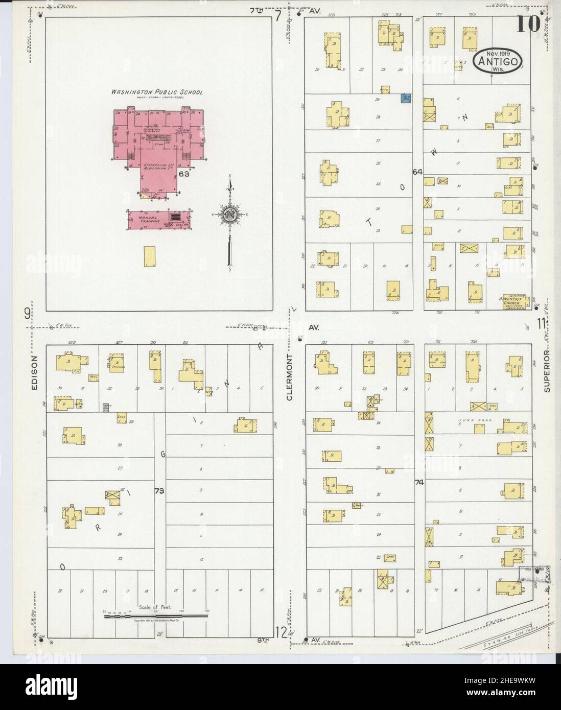 Map of antigo wisconsin hi-res stock photography and images - Alamy