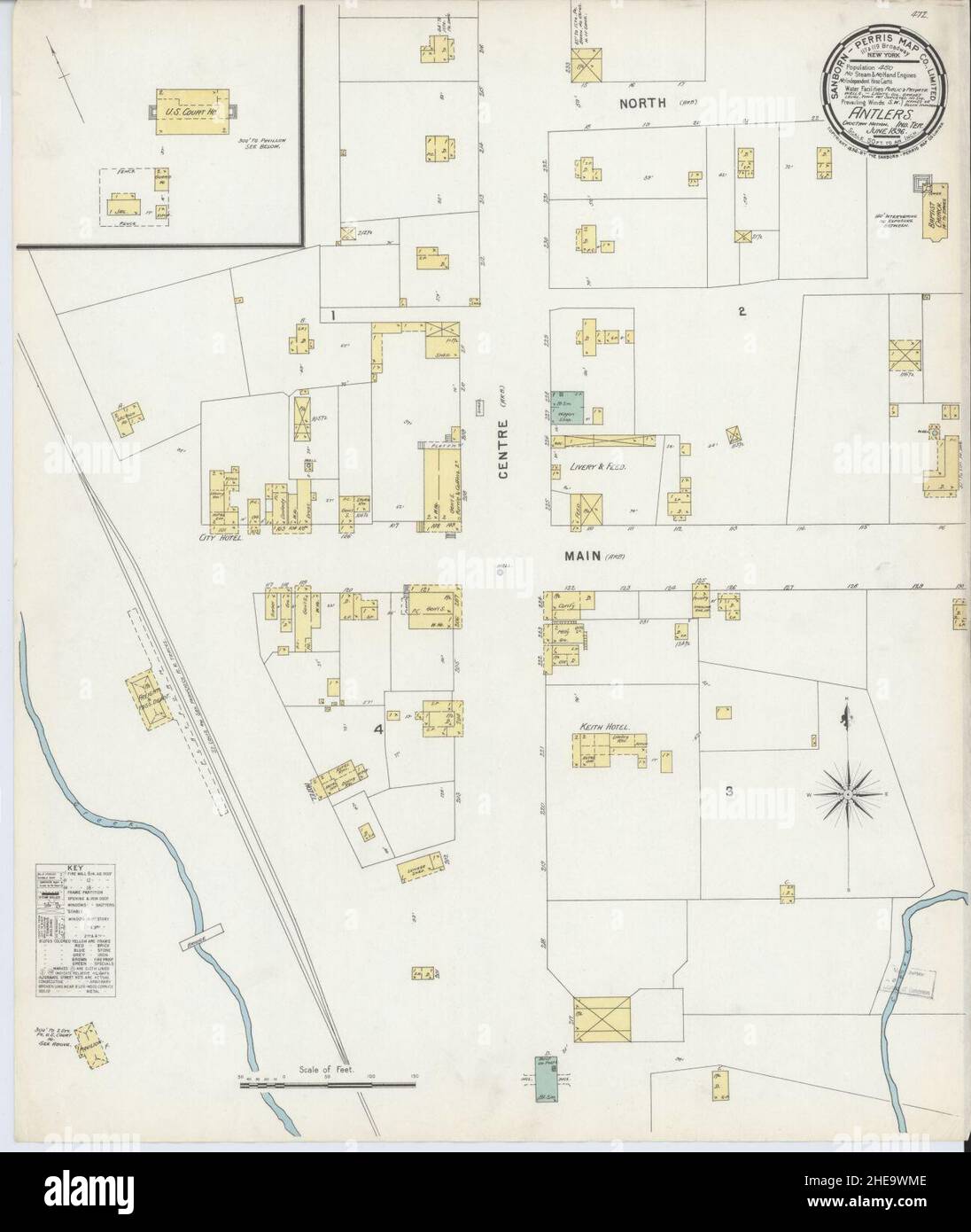 Map of antlers oklahoma hi-res stock photography and images - Alamy