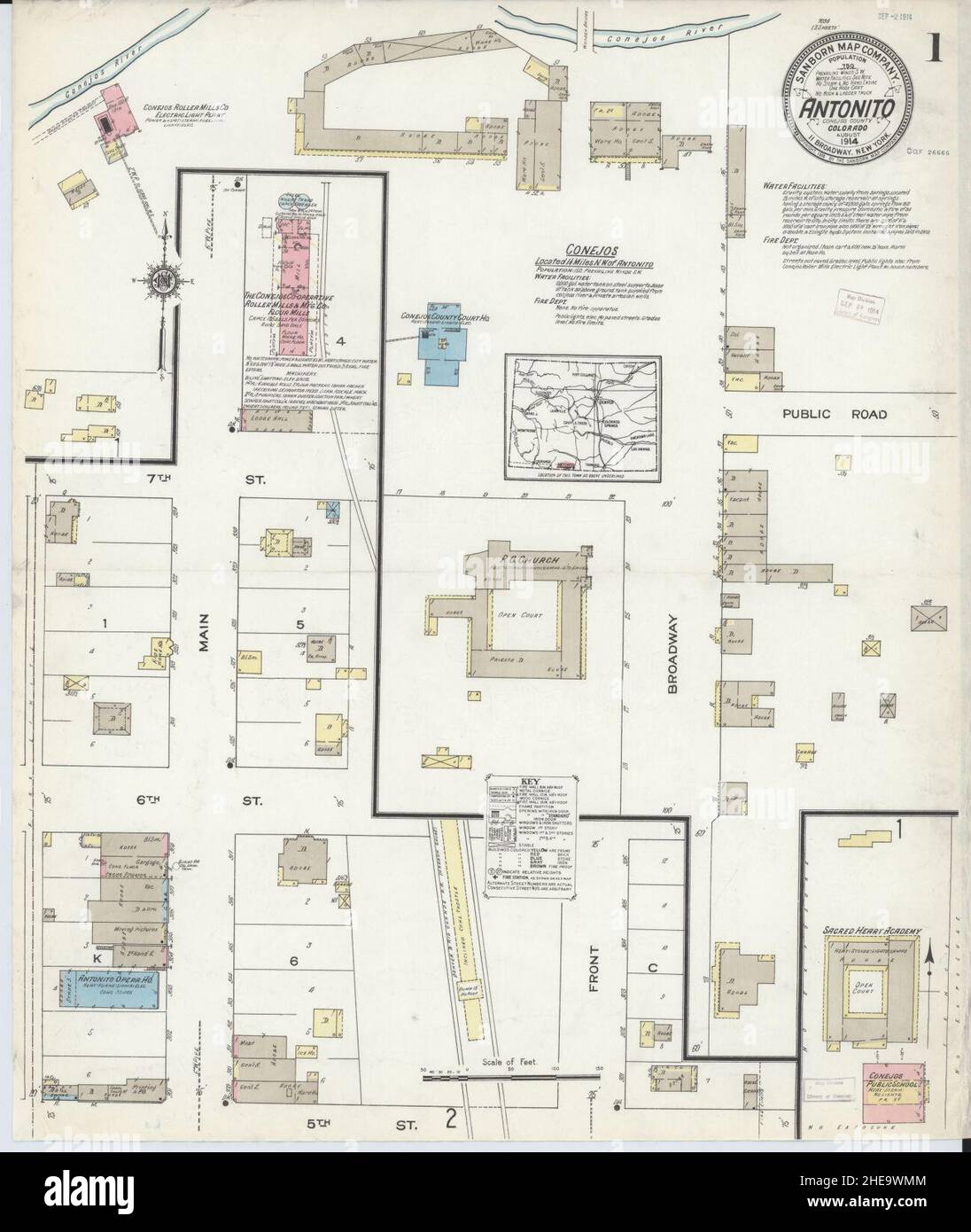Sanborn Fire Insurance Map from Antonito, Conejos County, Colorado ...
