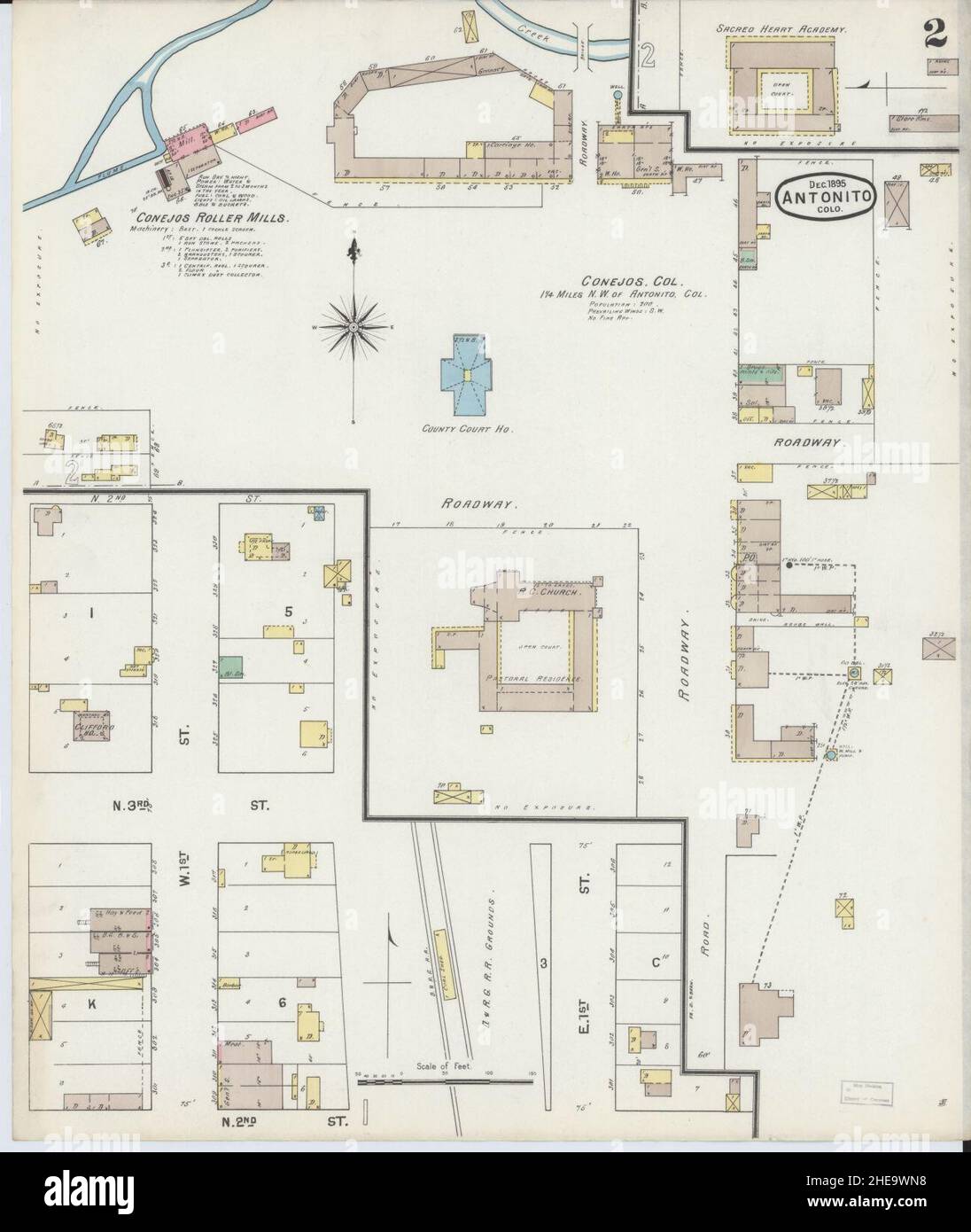 Conejos county map hi-res stock photography and images - Alamy