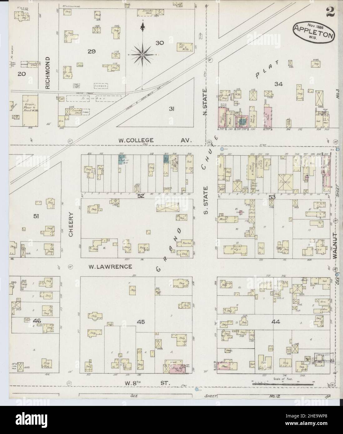 Appleton wisconsin map hi-res stock photography and images - Alamy