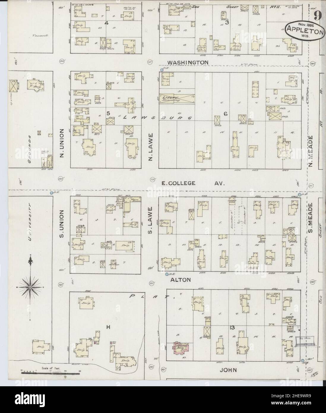 Appleton wisconsin map hi-res stock photography and images - Alamy