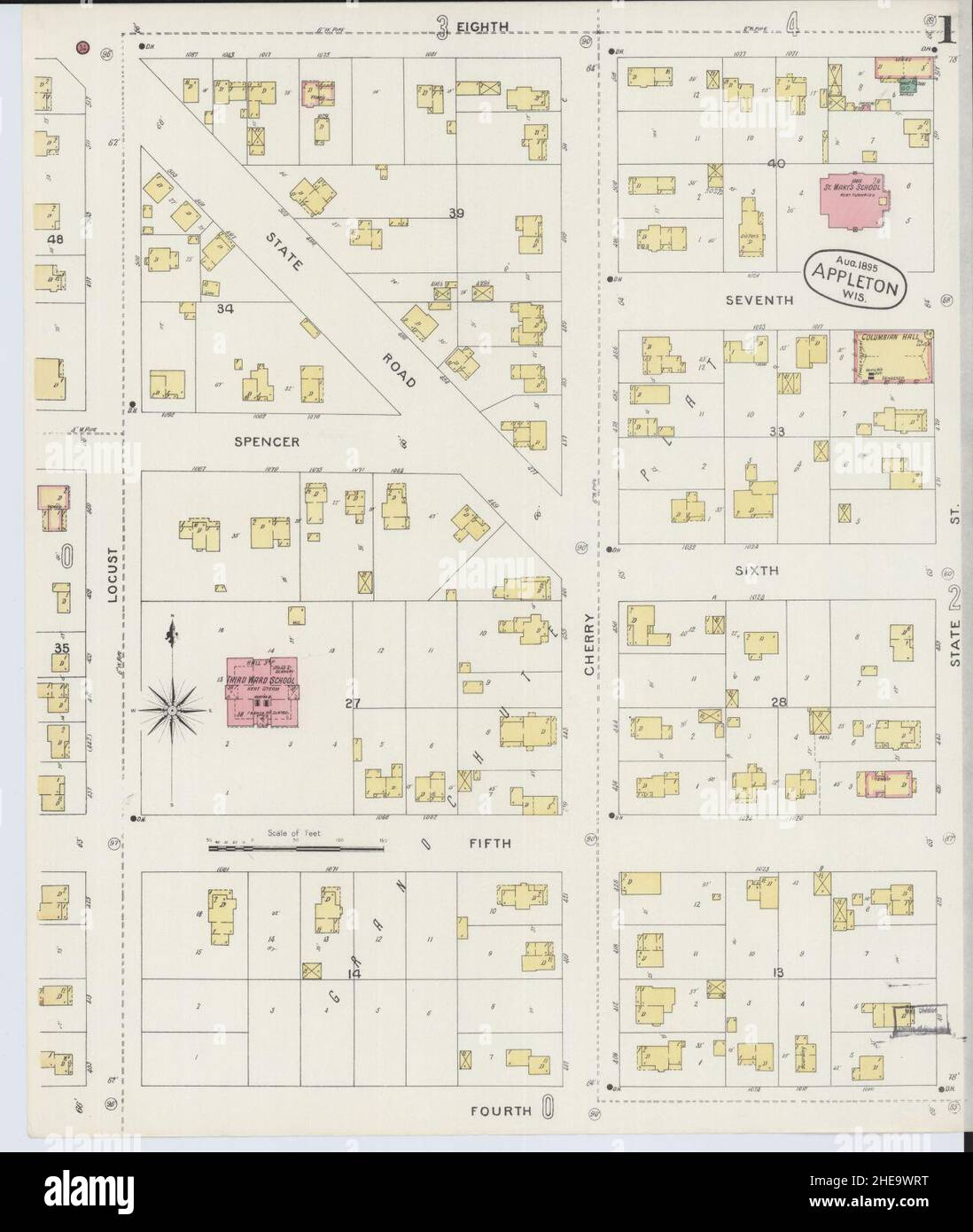 Map of wisconsin appleton hi-res stock photography and images - Alamy