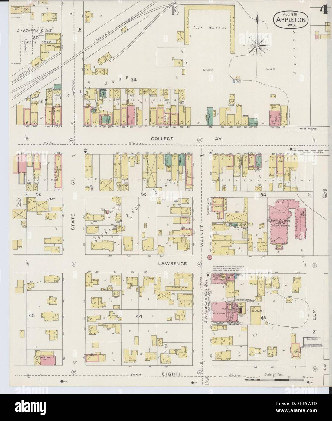 Appleton wisconsin map hi-res stock photography and images - Alamy
