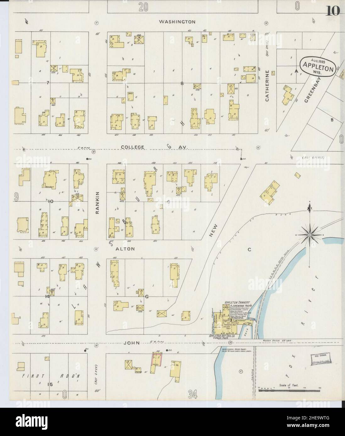 Appleton wisconsin map hi-res stock photography and images - Alamy