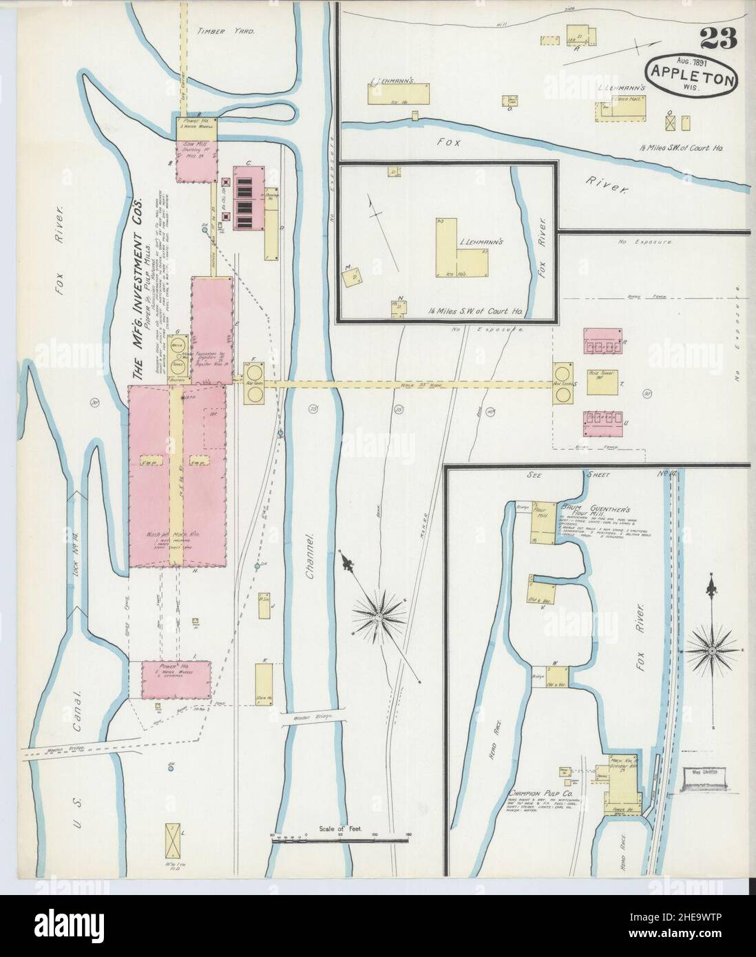 Appleton wisconsin map hi-res stock photography and images - Alamy