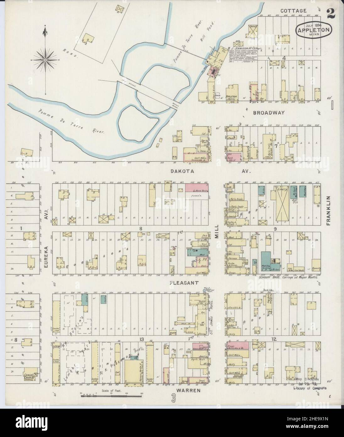 Map of appleton minnesota hi-res stock photography and images - Alamy