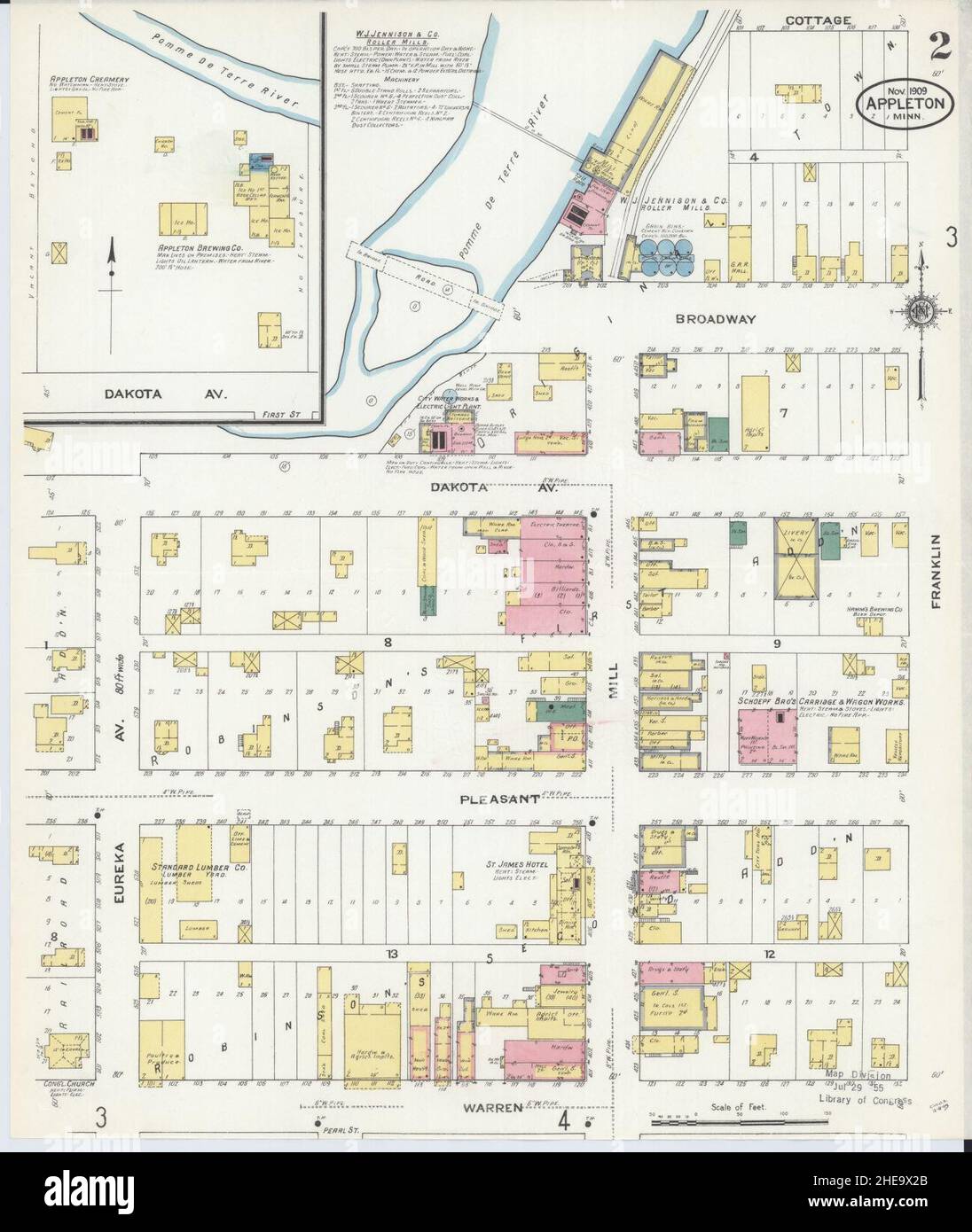 Map of appleton minnesota hi-res stock photography and images - Alamy