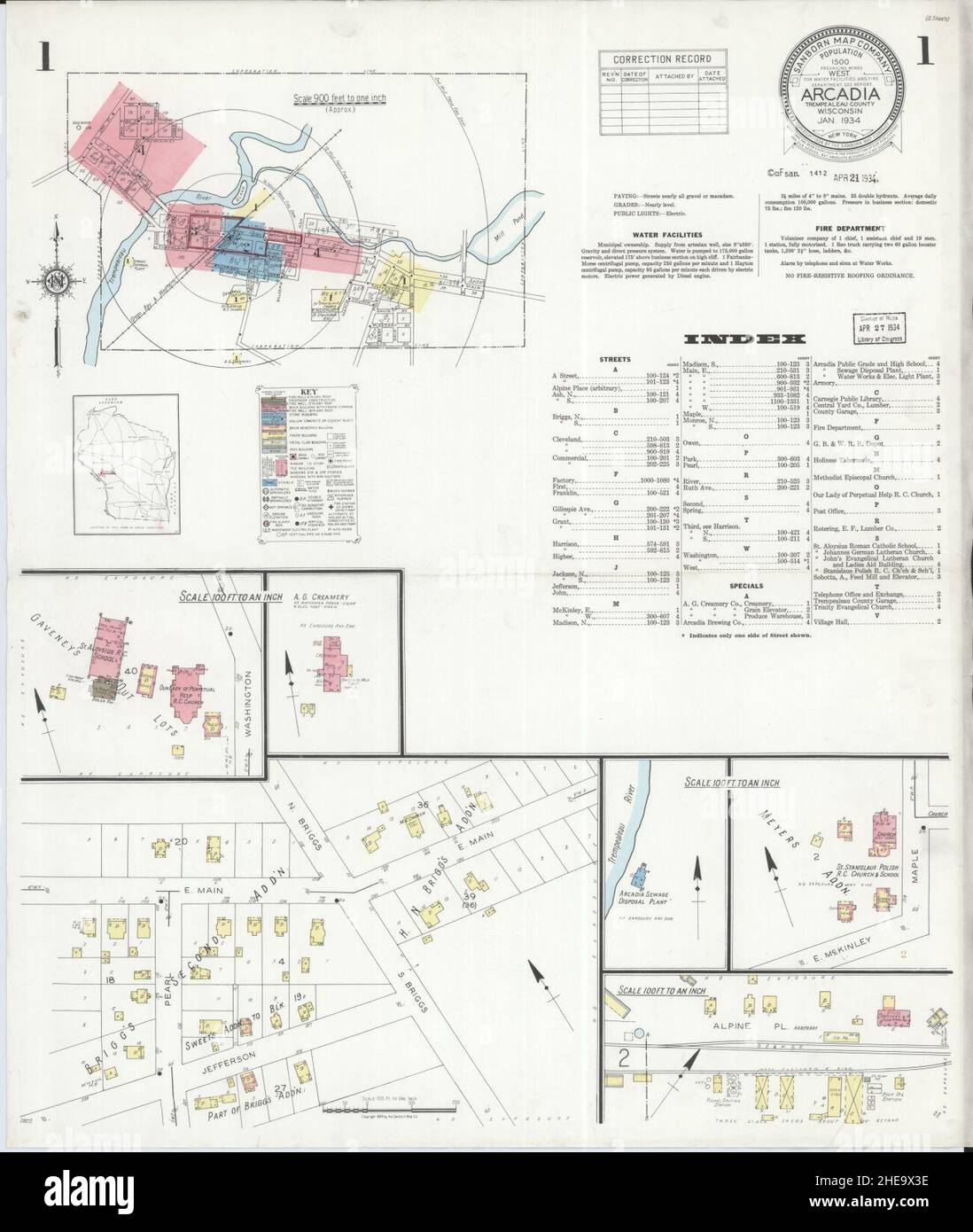 Map of arcadia hi-res stock photography and images - Alamy
