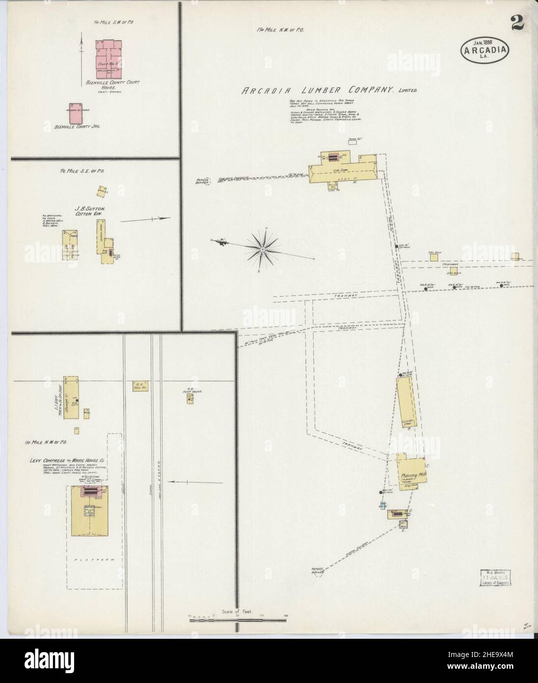 Arcadia louisiana map hi-res stock photography and images - Alamy