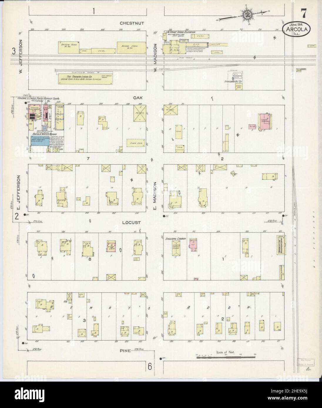Map of arcola hi-res stock photography and images - Alamy