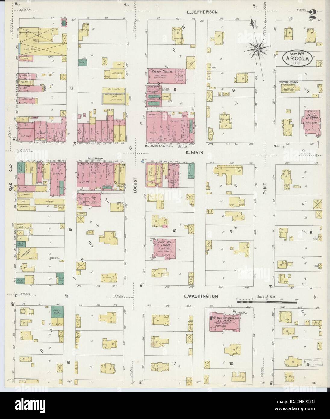 Map of arcola hi-res stock photography and images - Alamy