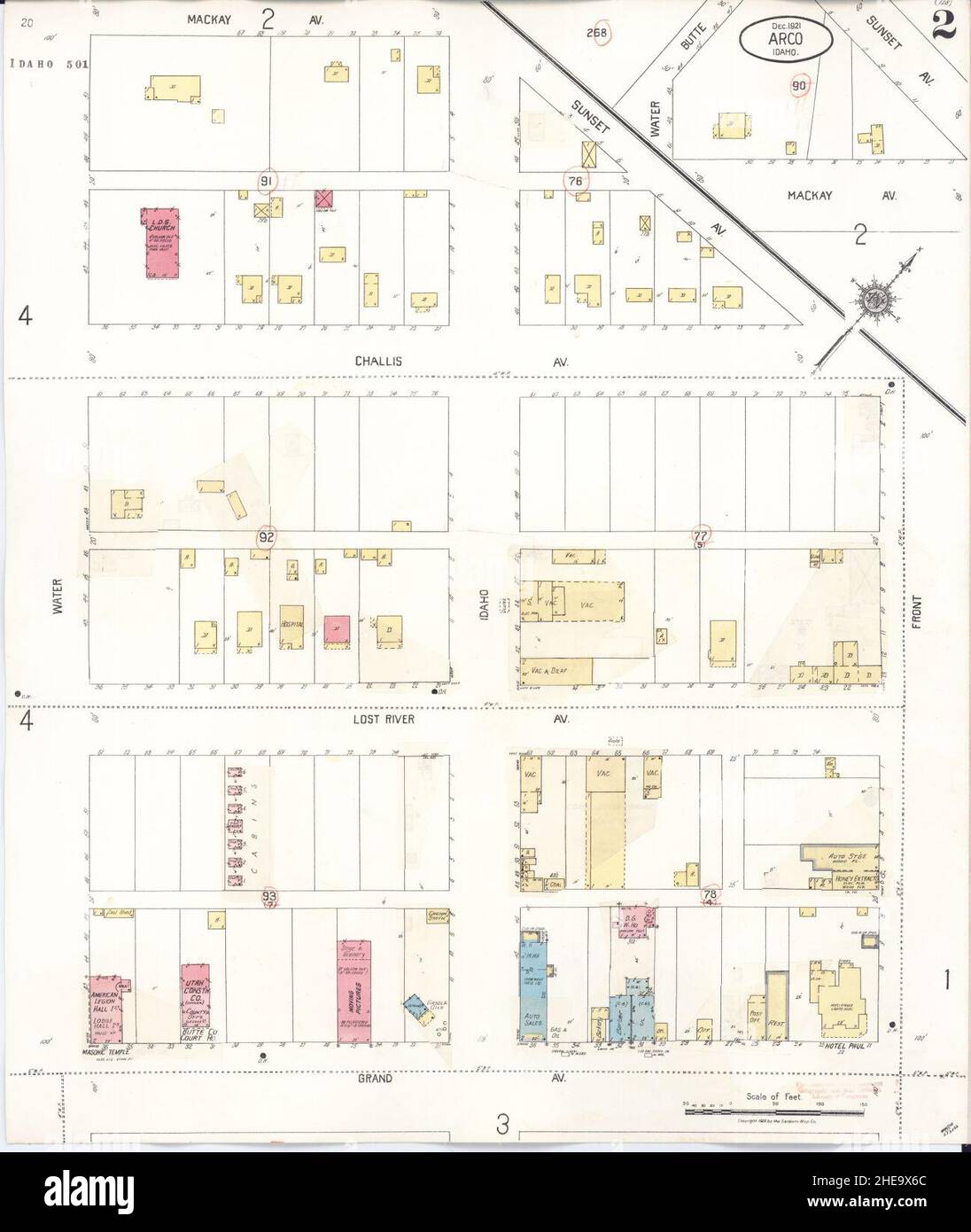 Butte idaho map hi-res stock photography and images - Alamy