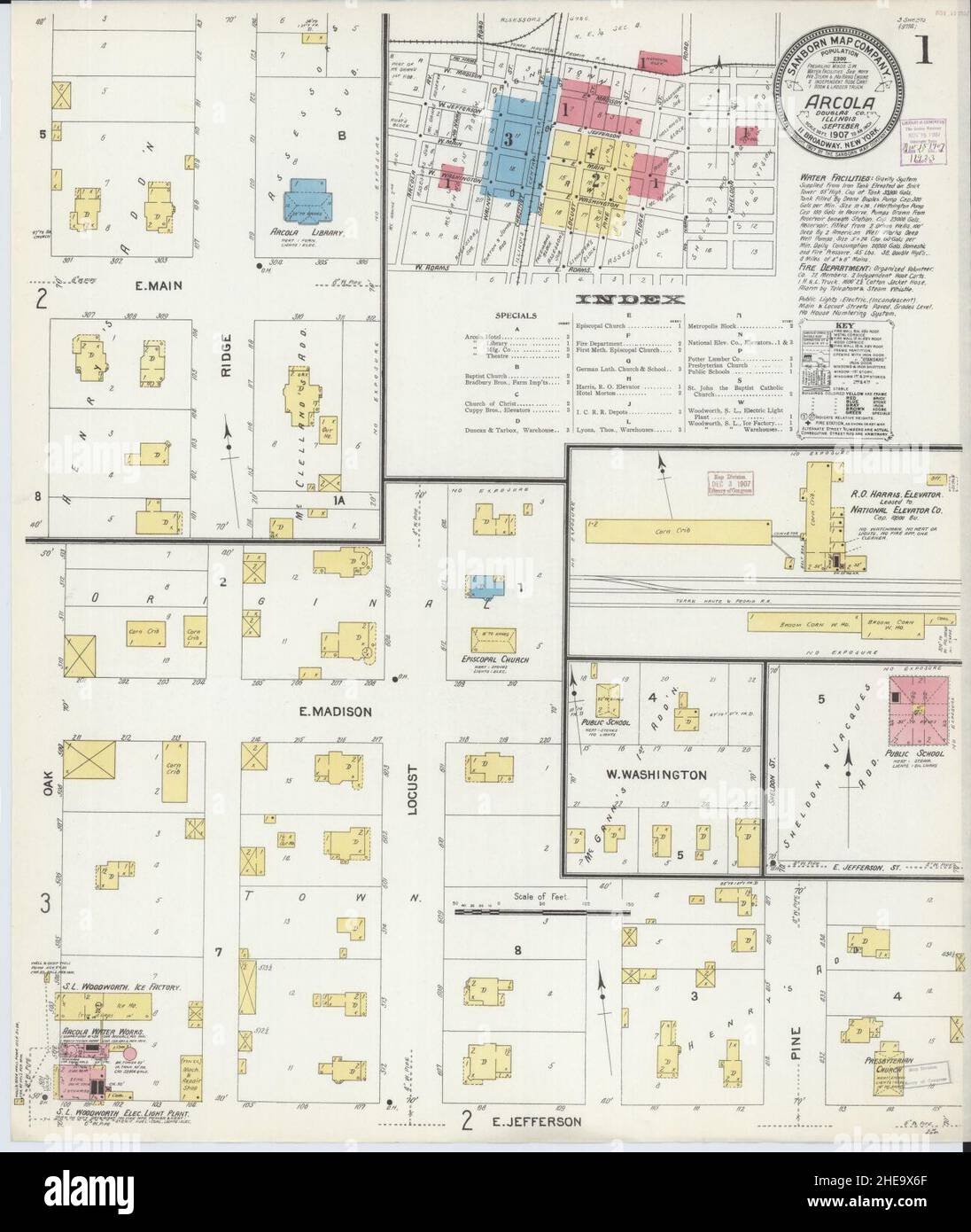 Map of arcola hi-res stock photography and images - Alamy
