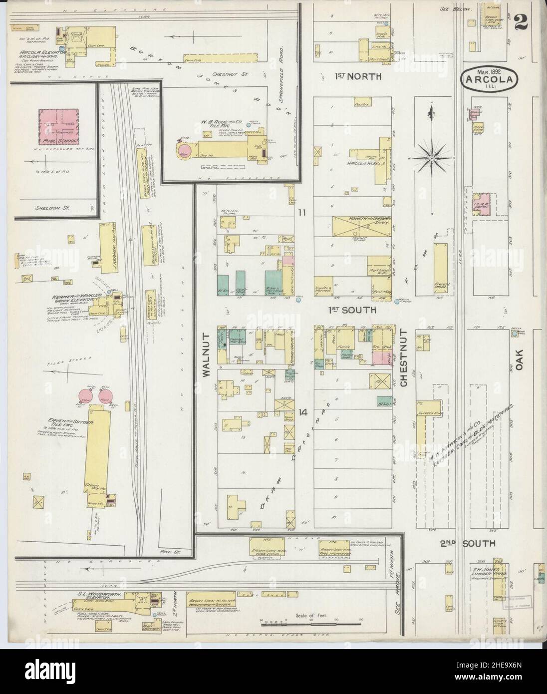Map of arcola hi-res stock photography and images - Alamy