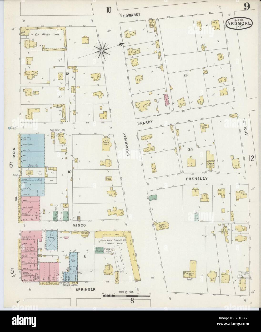Map of ardmore oklahoma hi-res stock photography and images - Alamy