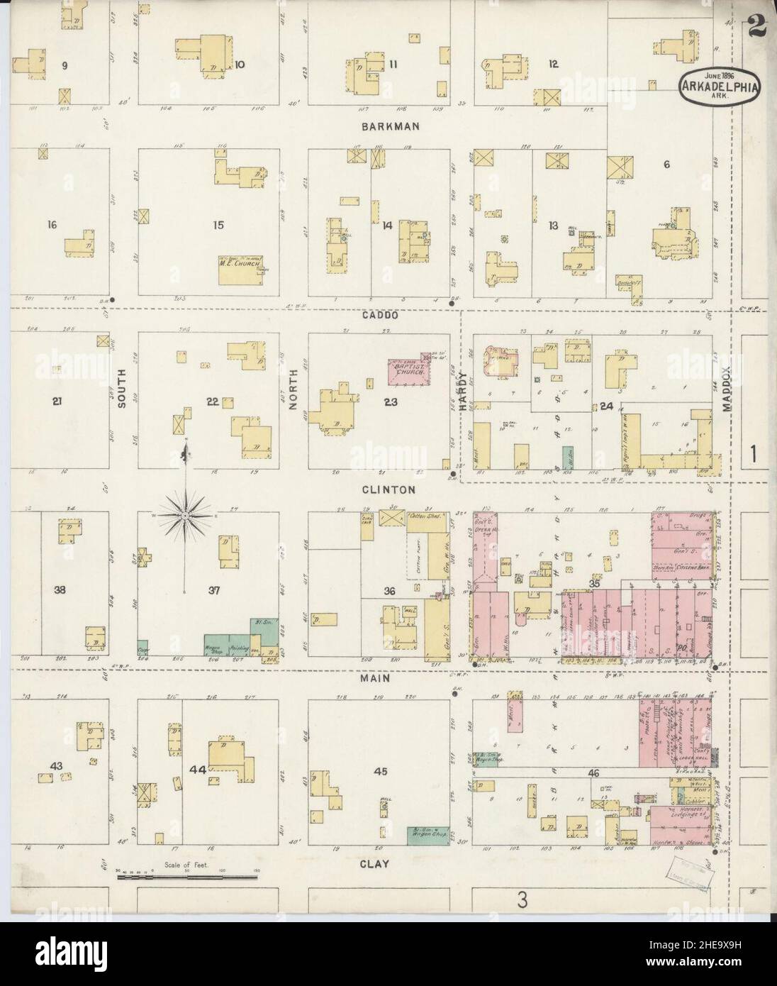 Sanborn Fire Insurance Map from Arkadelphia, Clark County, Arkansas ...