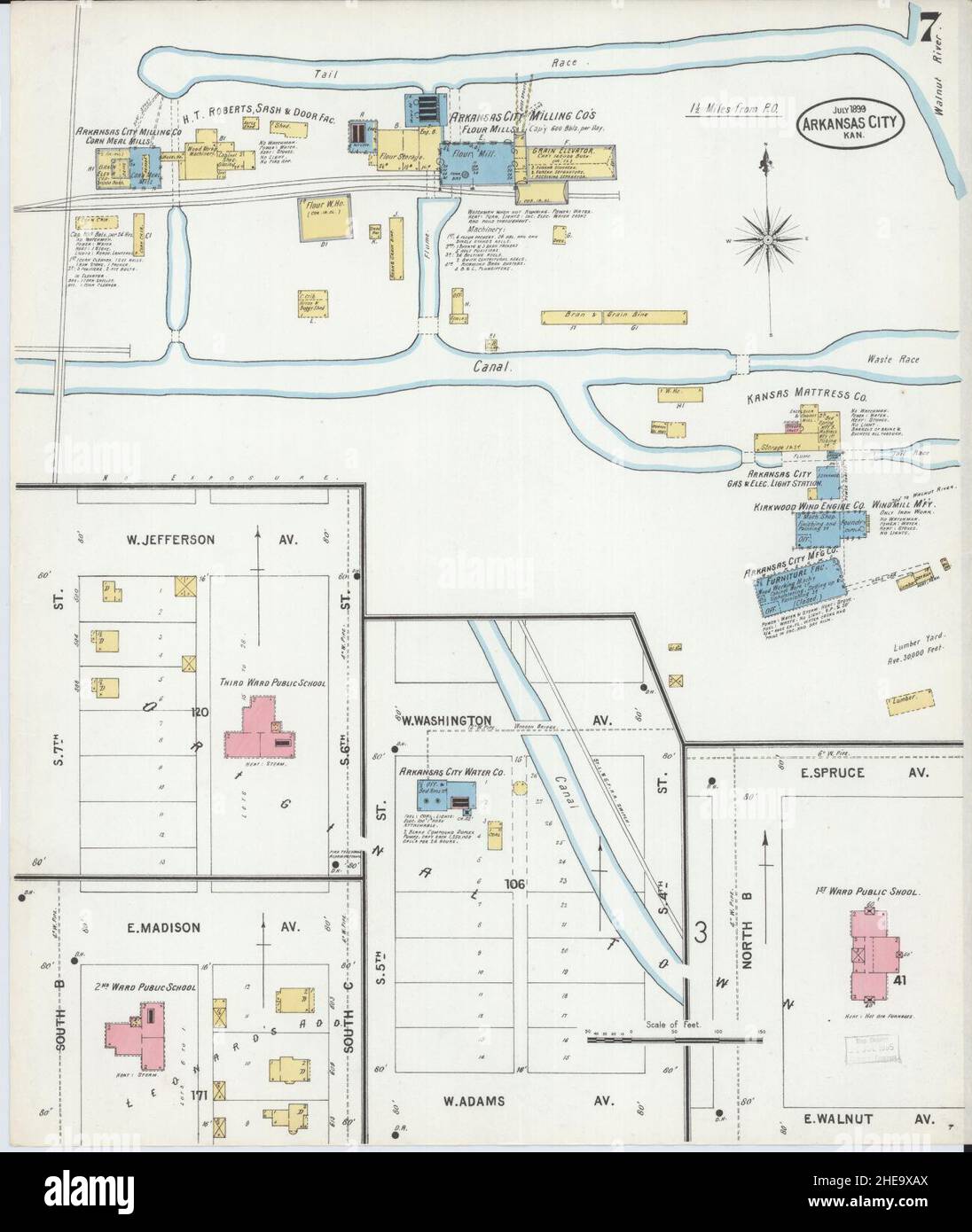 Cowley county map hi-res stock photography and images - Alamy