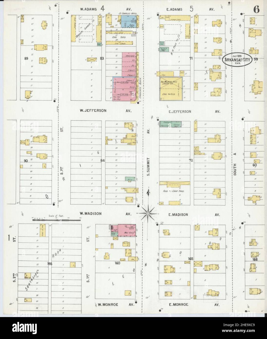 Cowley county map hi-res stock photography and images - Alamy