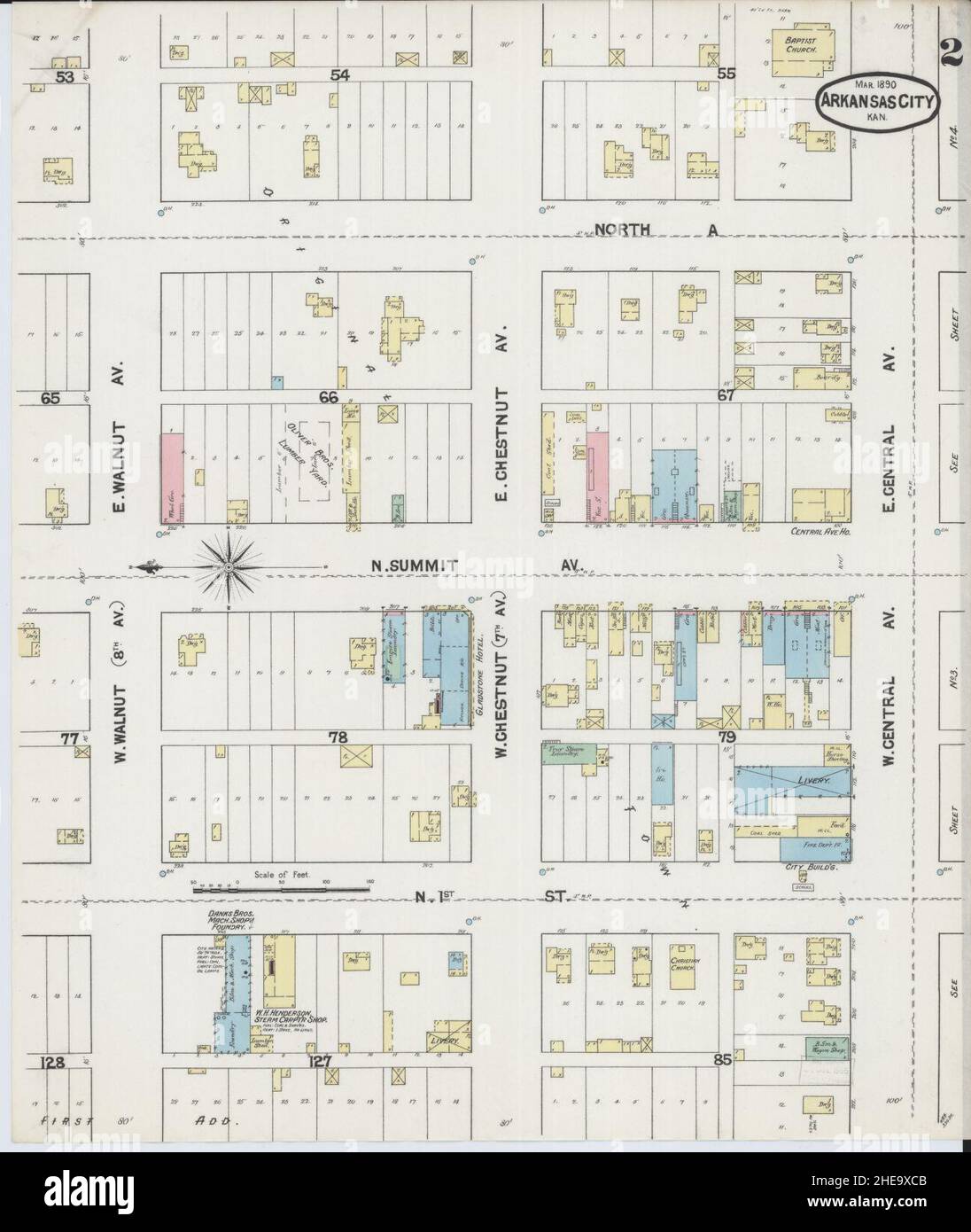 Cowley county map hi-res stock photography and images - Alamy
