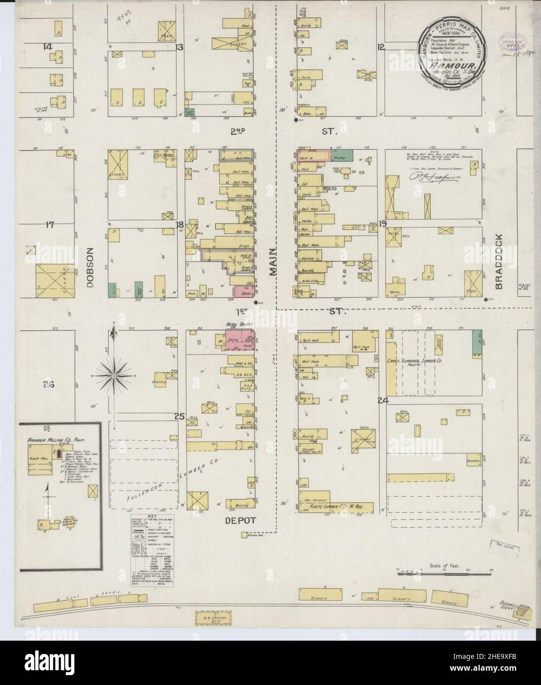 Armour south dakota map hi-res stock photography and images - Alamy