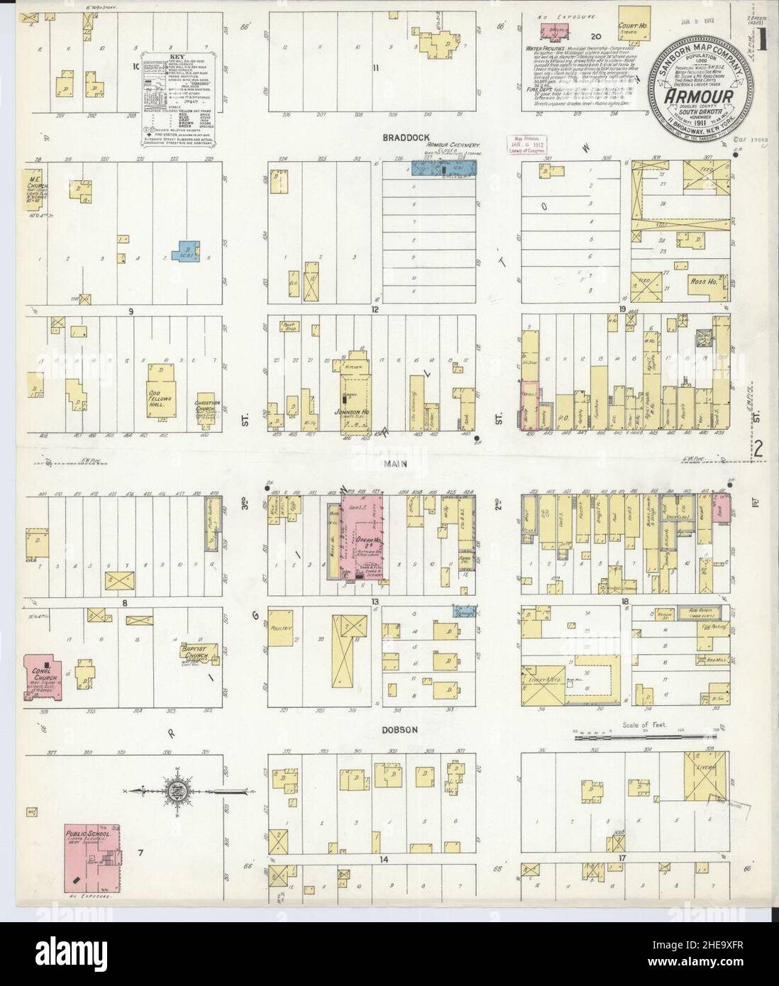 Sanborn Fire Insurance Map from Armour, Douglas County, South Dakota ...