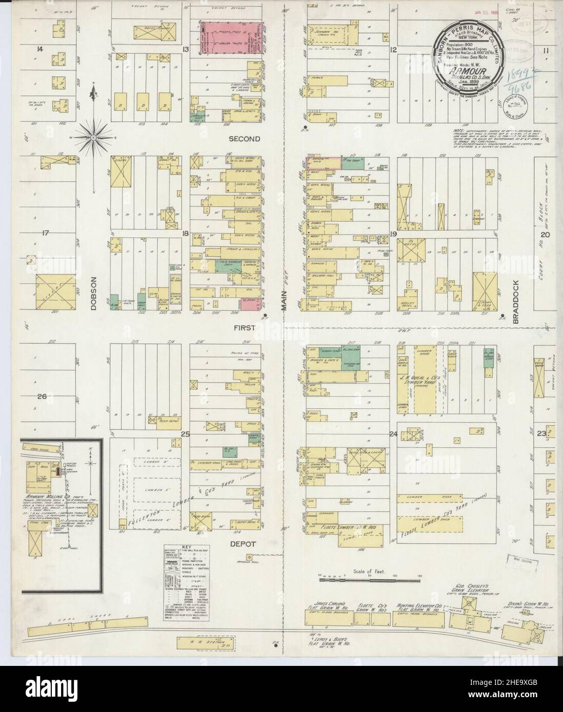 Armour south dakota map hi-res stock photography and images - Alamy