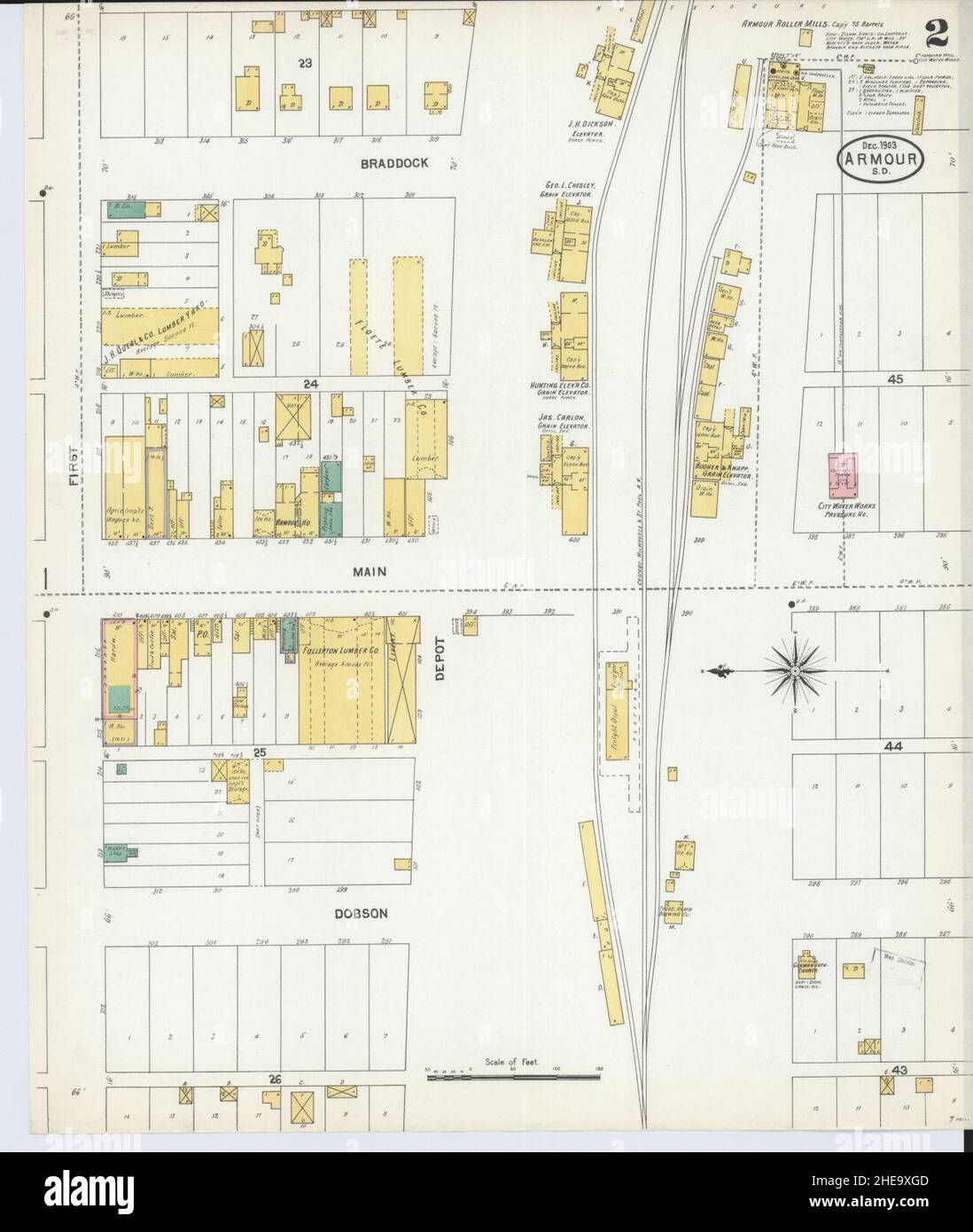 Armour south dakota map hi-res stock photography and images - Alamy