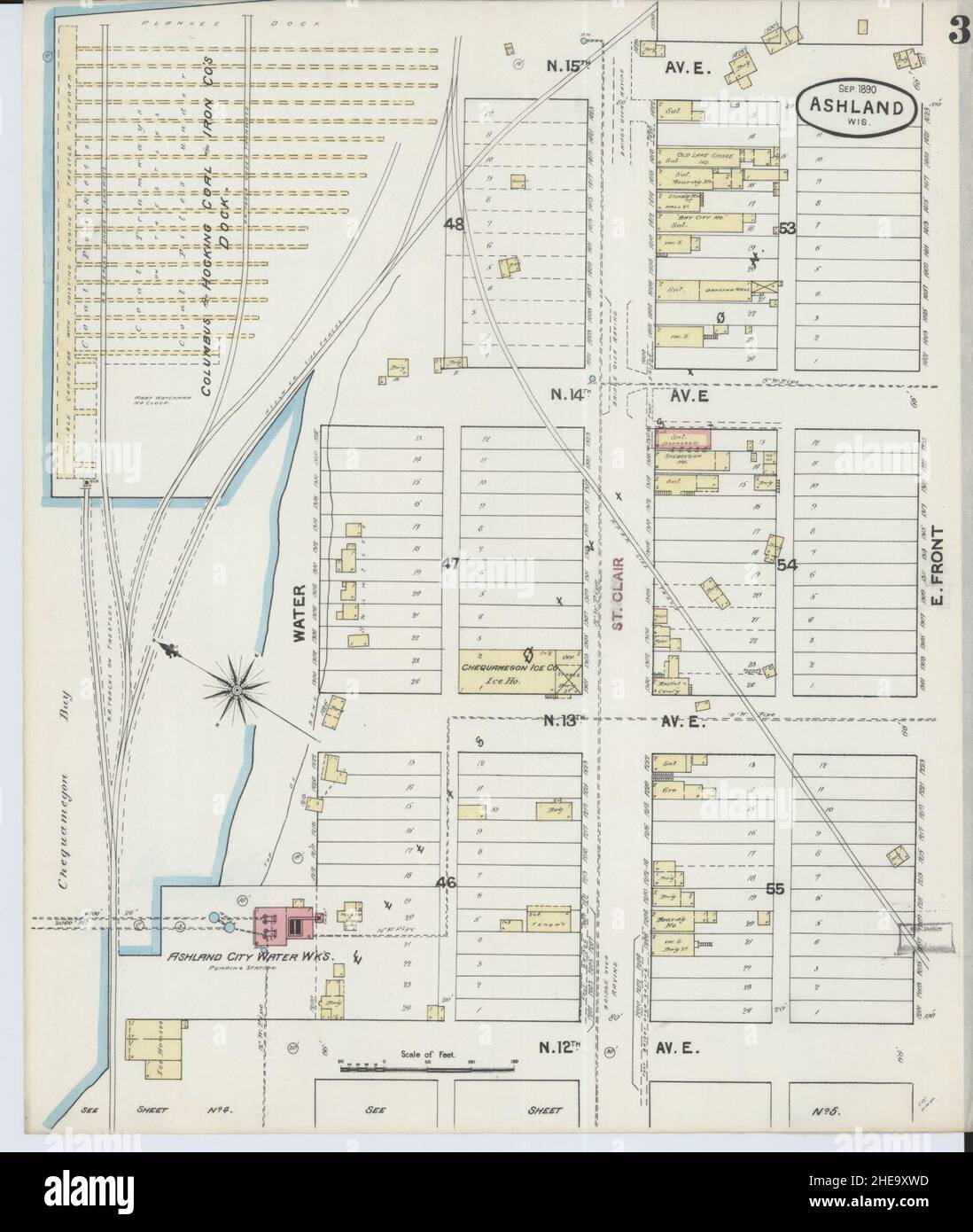 Map of ashland wisconsin hi-res stock photography and images - Alamy