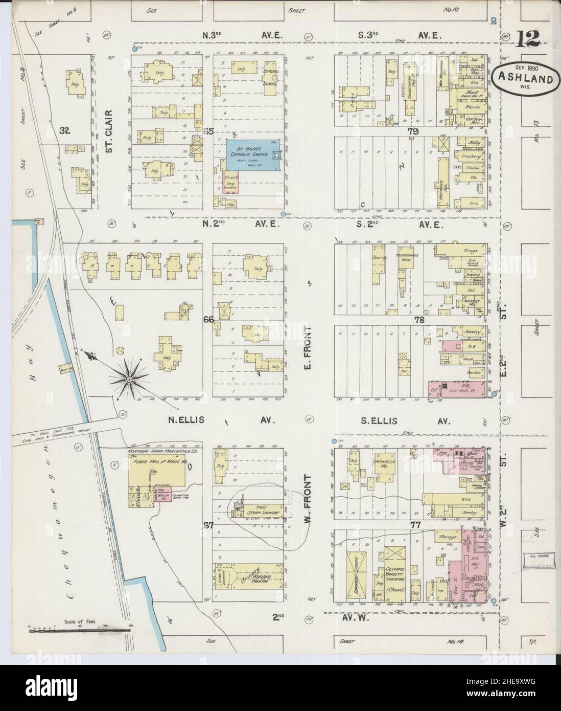Map of ashland wisconsin hi-res stock photography and images - Alamy