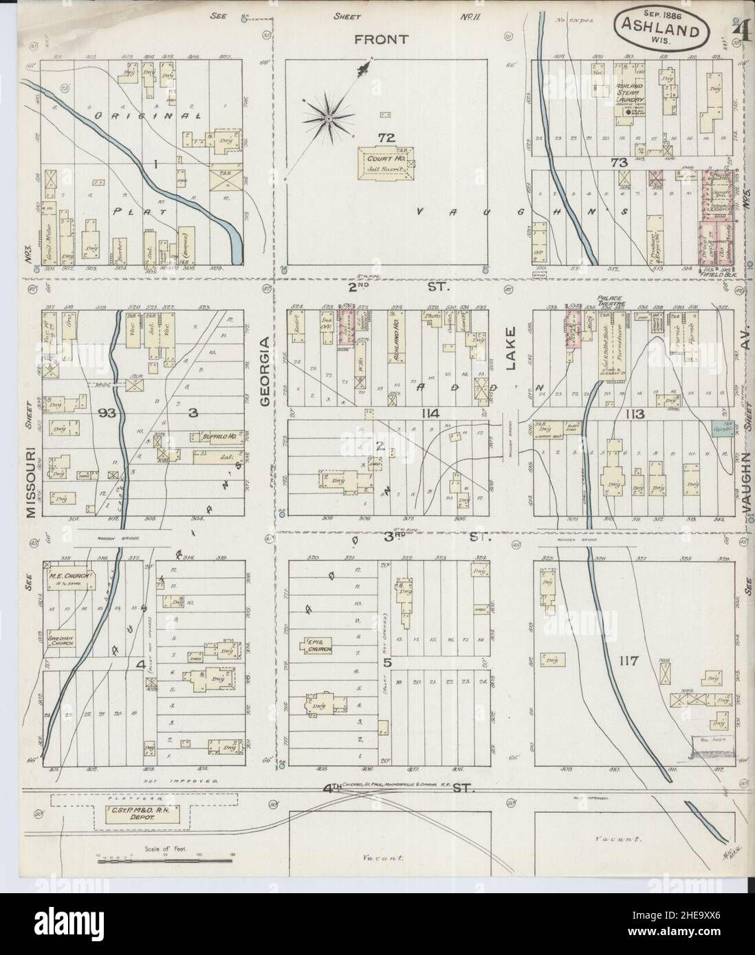 Map of ashland wisconsin hi-res stock photography and images - Alamy