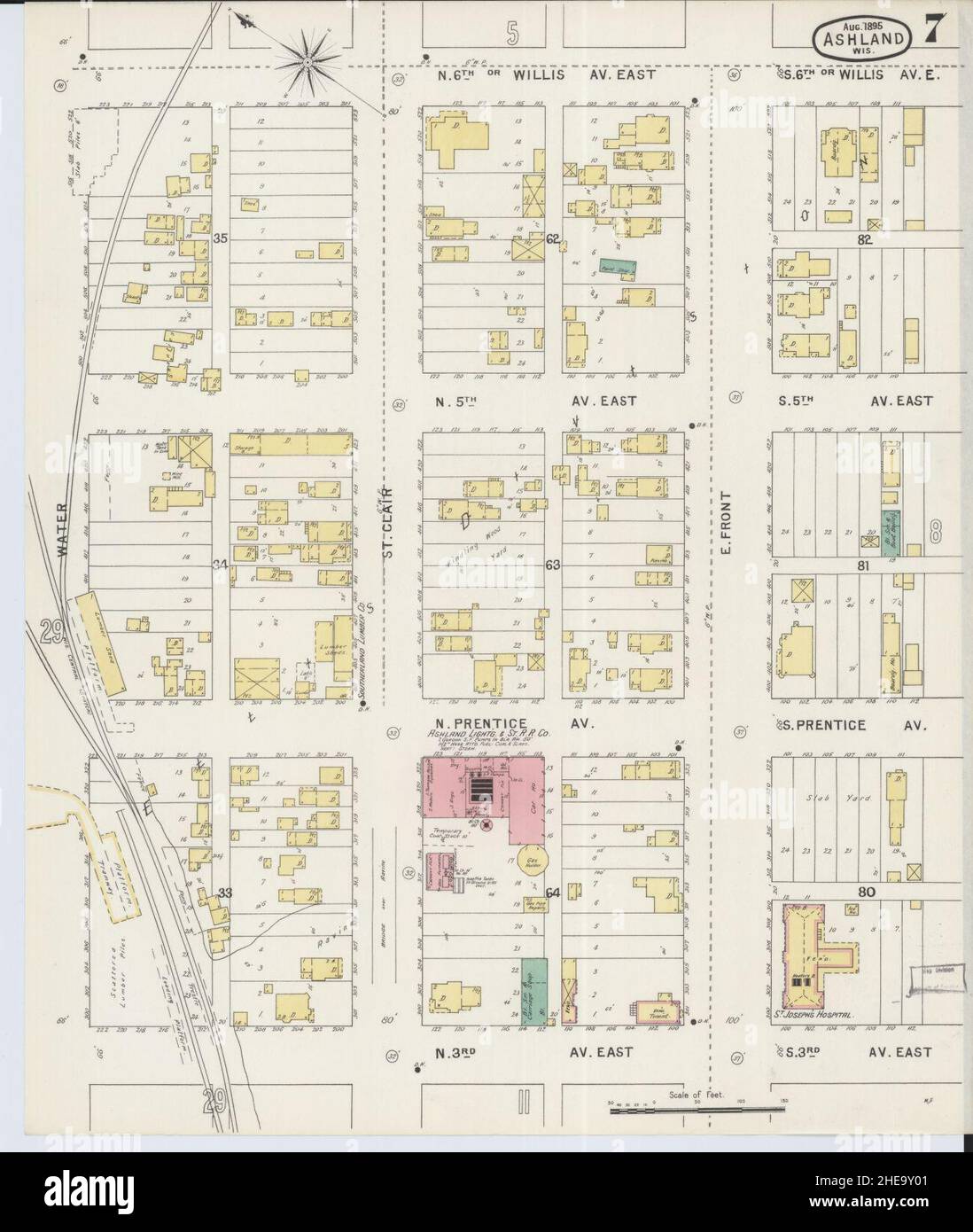 Map of ashland wisconsin hi-res stock photography and images - Alamy