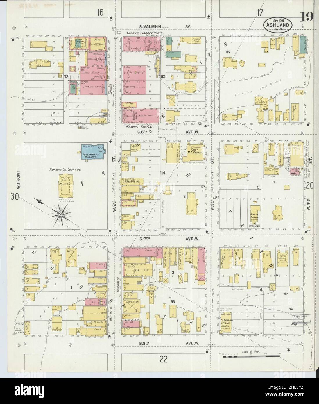 Map of ashland wisconsin hi-res stock photography and images - Alamy