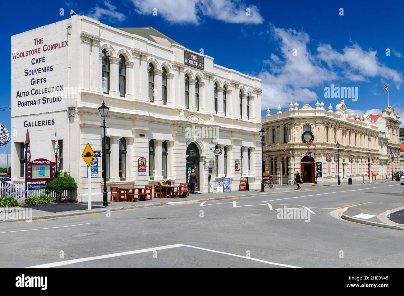 The Woolstore and the Criterion hotel buildings in the Oamaru Historic ...