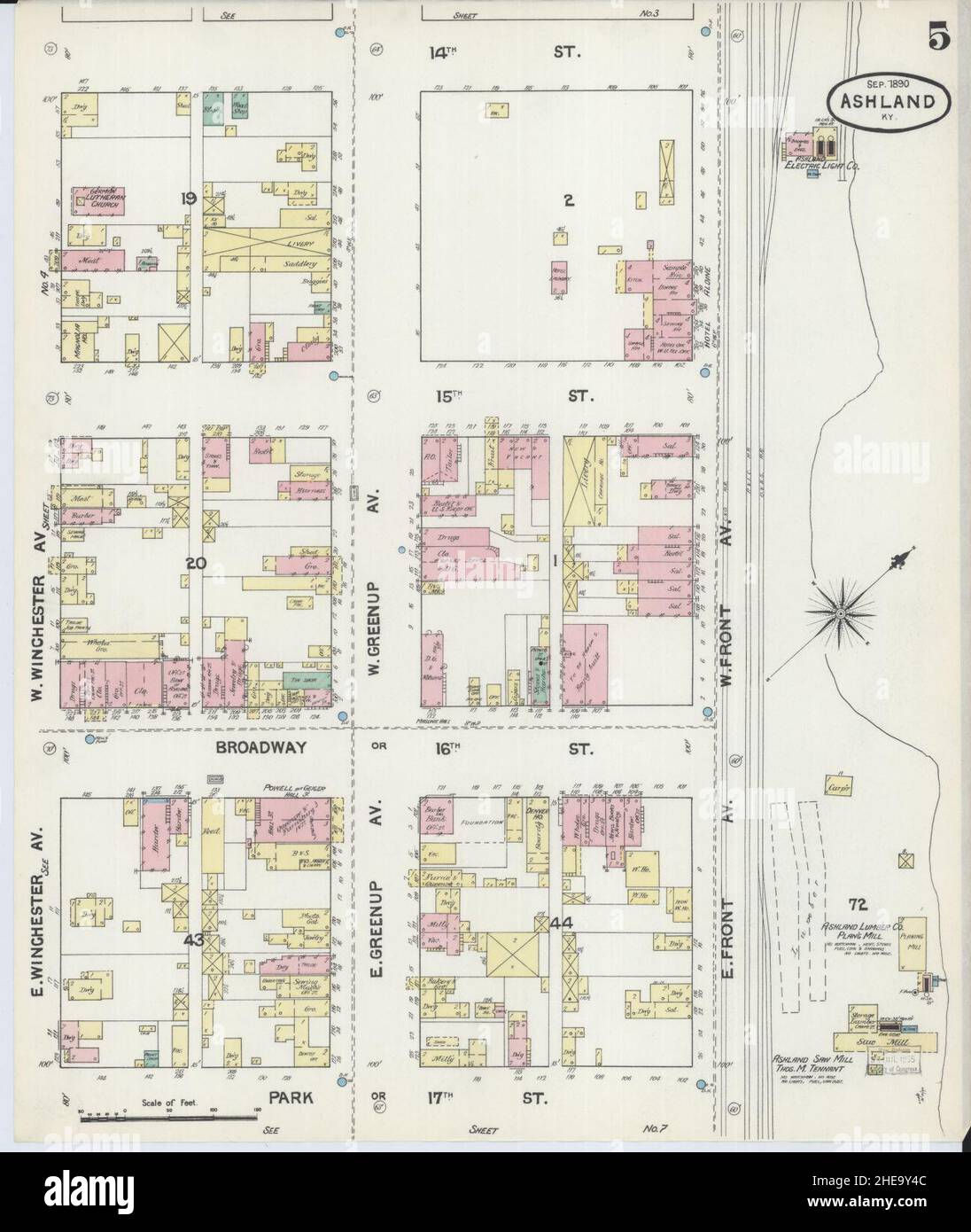 Ashland kentucky map hi-res stock photography and images - Alamy