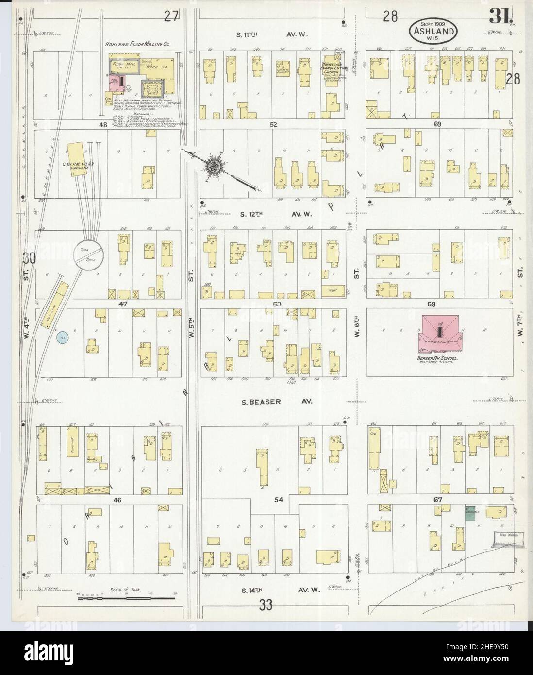 Map of ashland wisconsin hi-res stock photography and images - Alamy