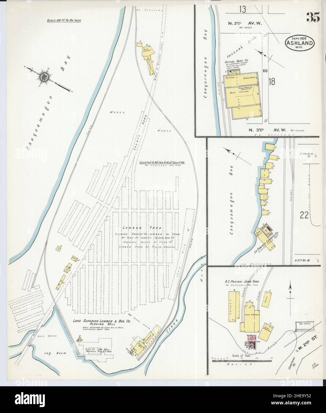 Map of ashland wisconsin hi-res stock photography and images - Alamy