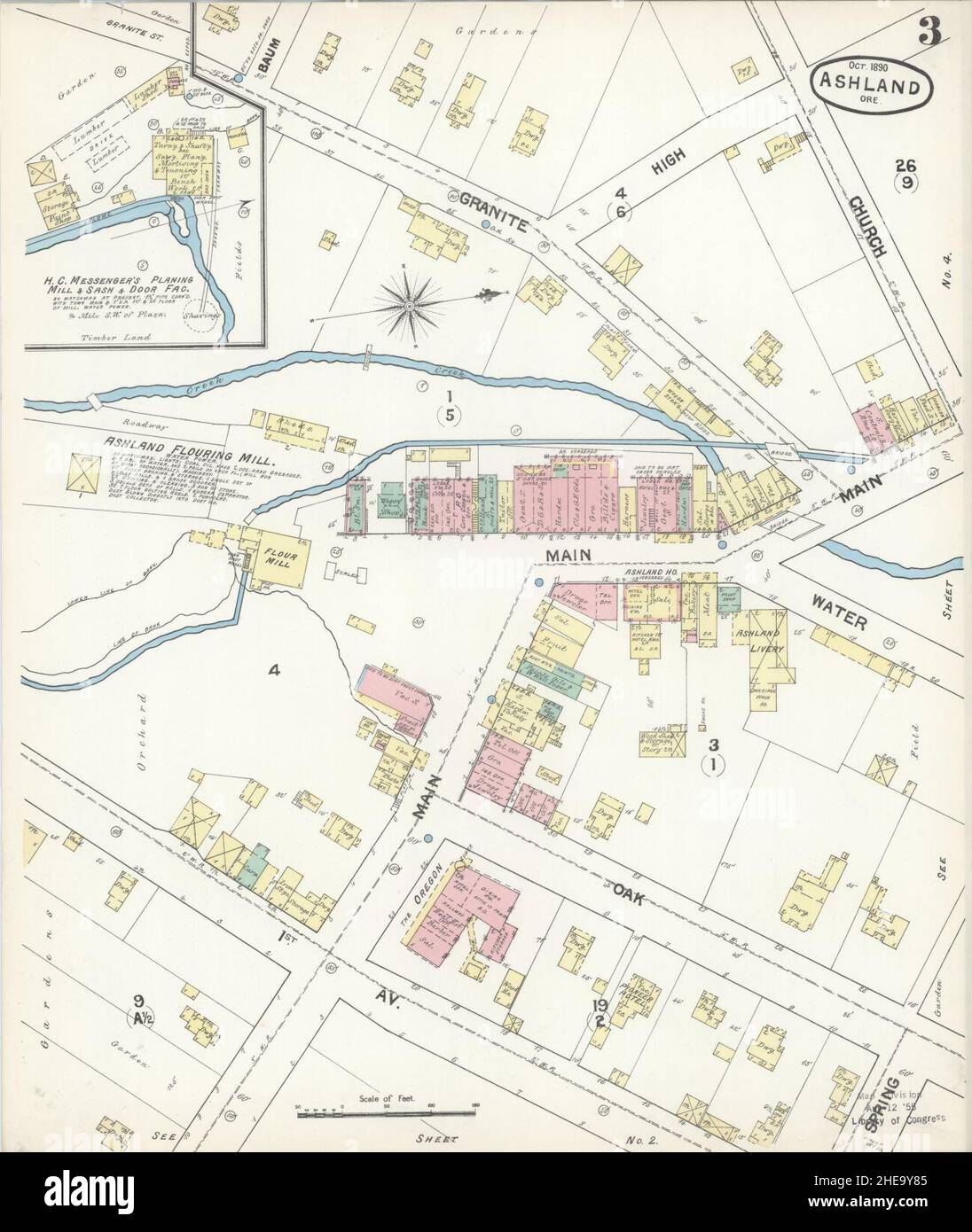 Map of ashland oregon hi-res stock photography and images - Alamy