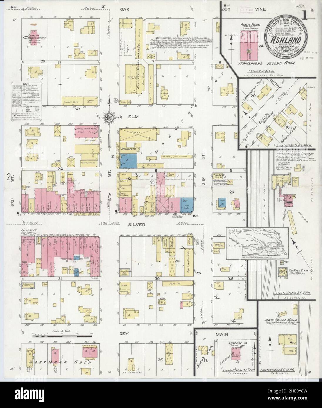 Map of ashland nebraska hi-res stock photography and images - Alamy