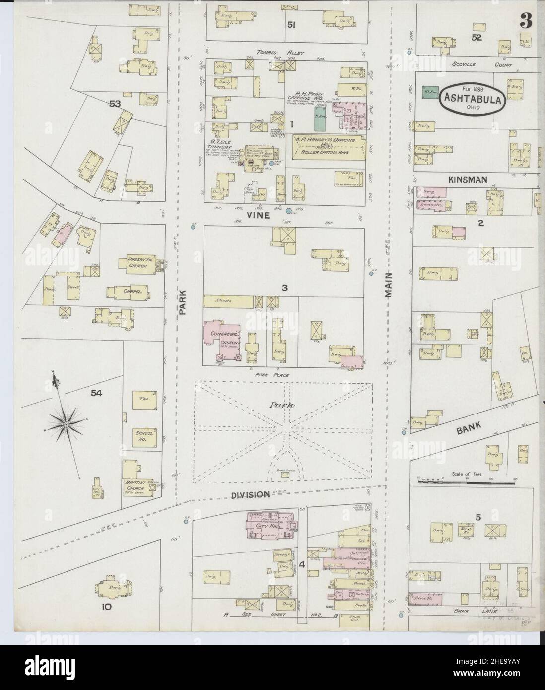 Map of ashtabula hi-res stock photography and images - Alamy