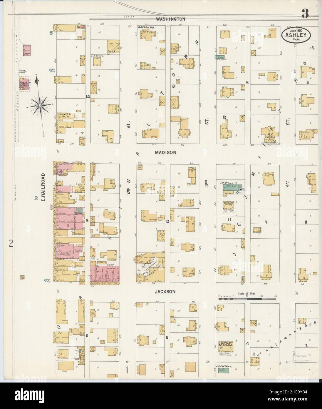 Map of ashley hi-res stock photography and images - Alamy