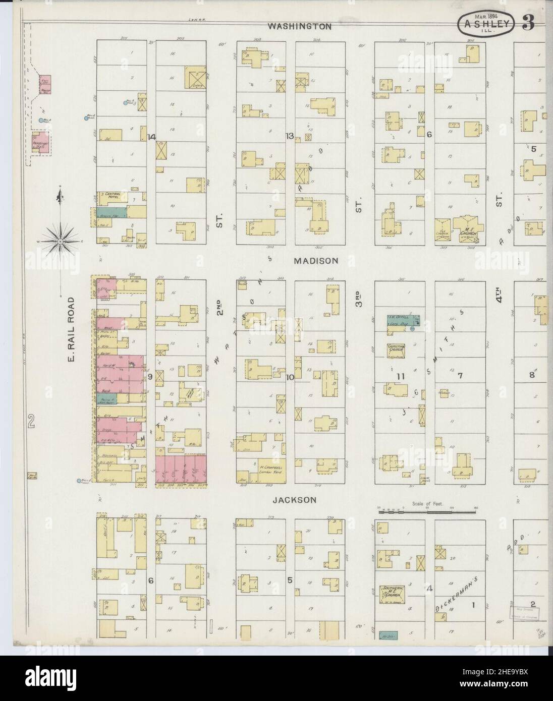 Ashley county map hi-res stock photography and images - Alamy