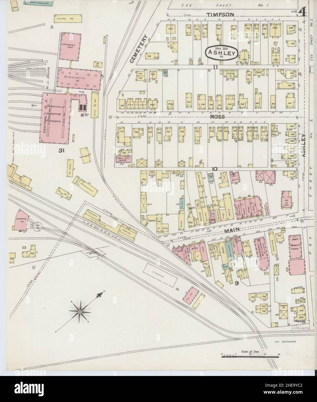Sanborn Fire Insurance Map from Ashley, Luzerne County, Pennsylvania ...